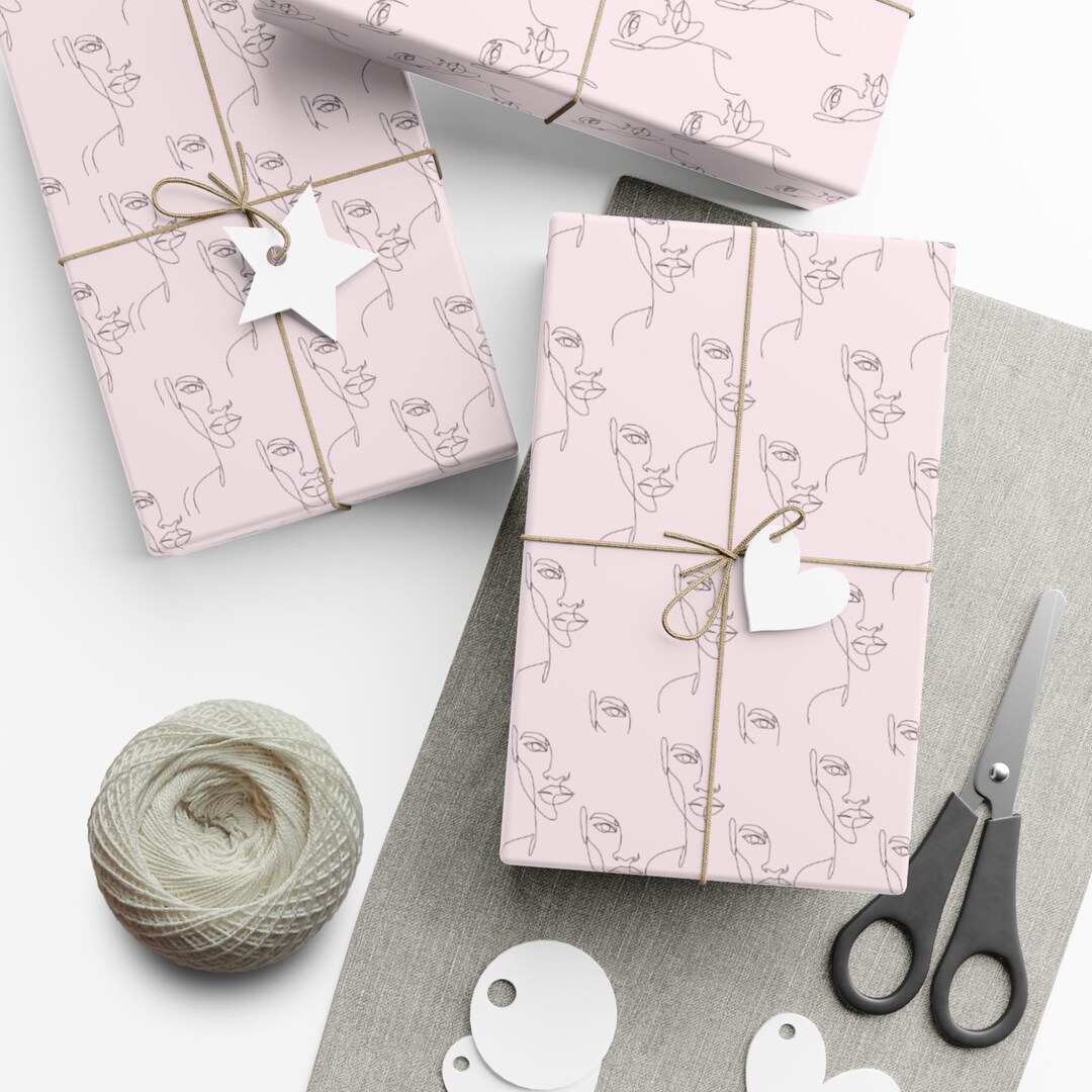 Abstract Gift Wrapping Paper, Line Art - Etsy