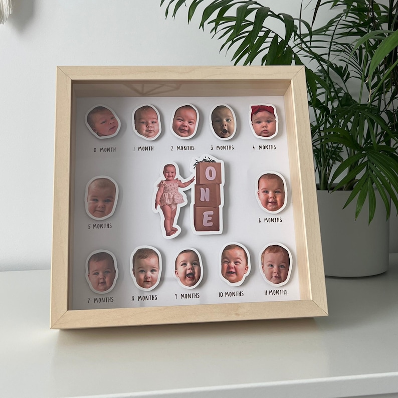 Personalized Baby Photo Frame First Year Monthly Milestone Frame 13 ...