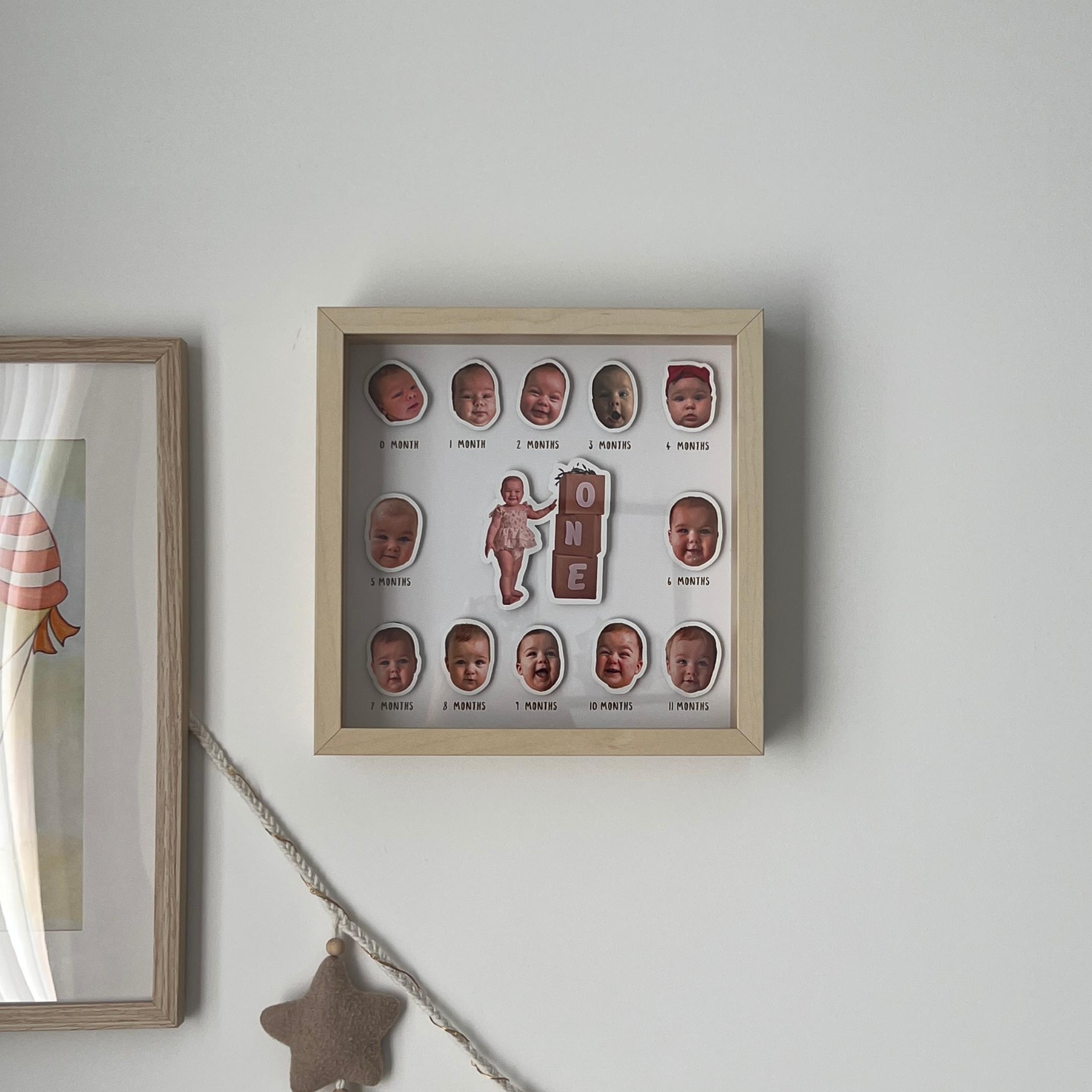 Personalized Baby Photo Frame First Year Monthly Milestone Frame 13 ...