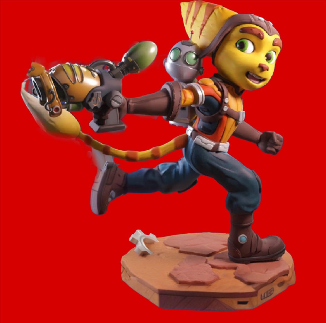 Ratchet and Clank Figure 22 Cm High - Etsy Canada