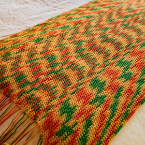 Vintage Fringed Crochet Afghan, Retro 70s Orange! 69x27, Lap Blanket ...