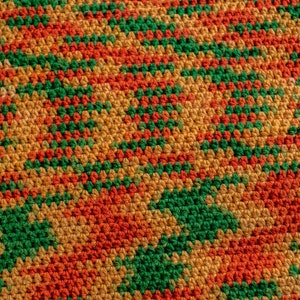 Vintage Fringed Crochet Afghan, Retro 70s Orange! 69x27, Lap Blanket ...