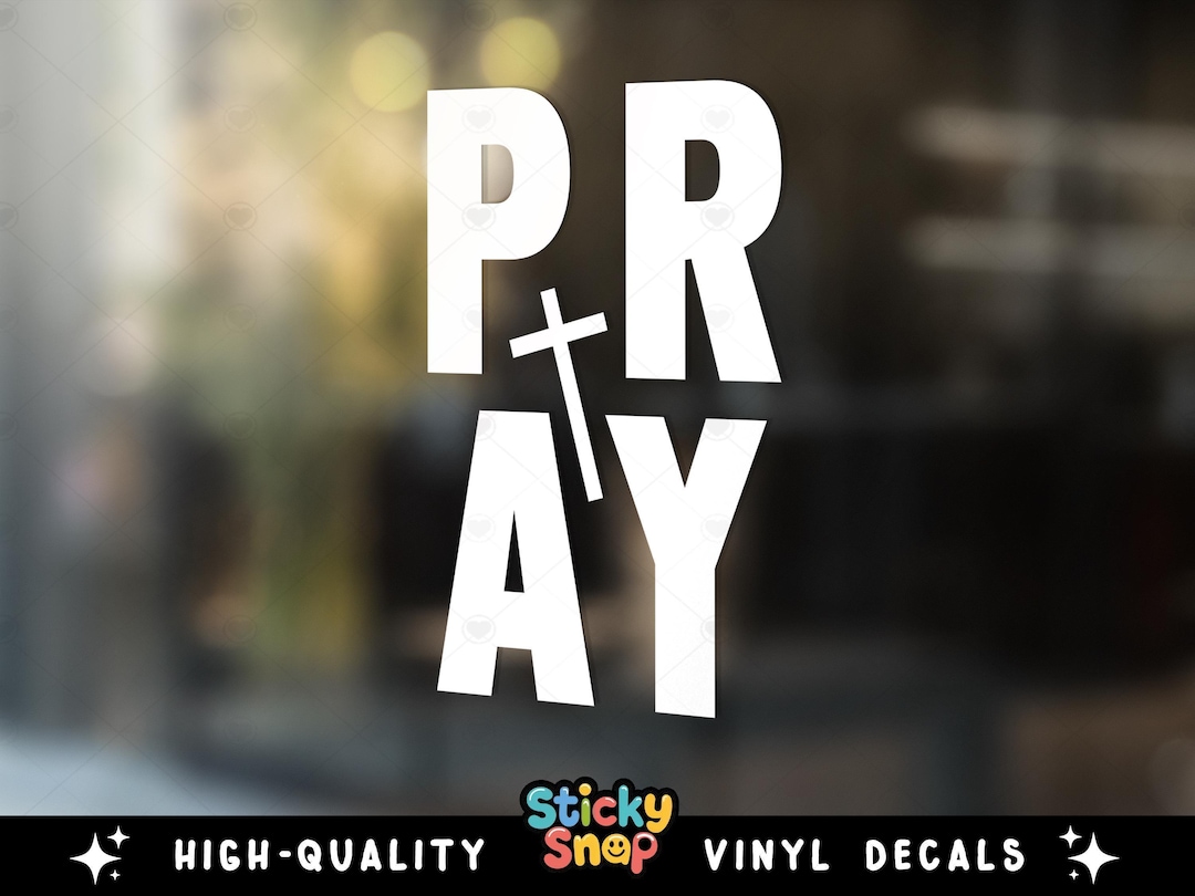 Christian Pray Car Decal, Religious Car Decal, Jesus Prayer Sticker ...