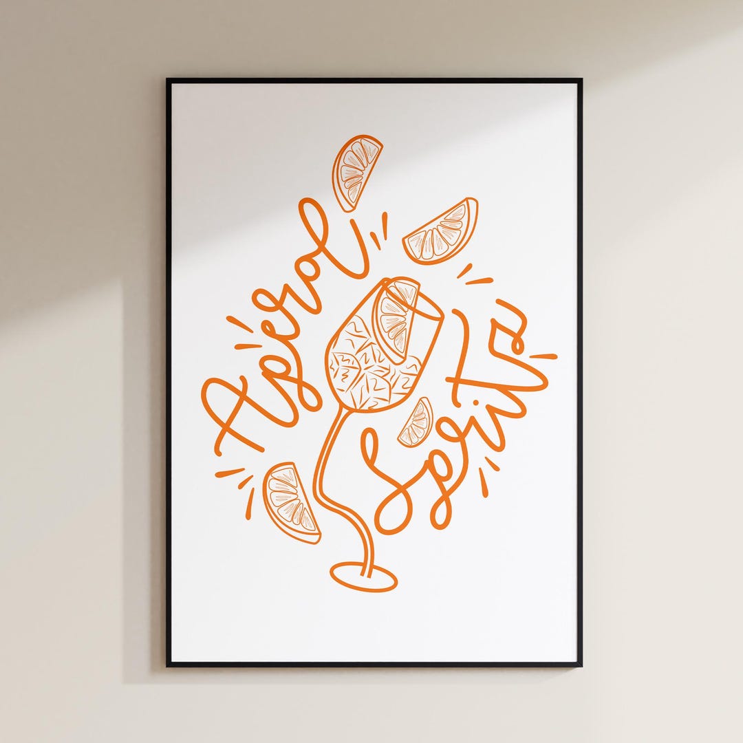 Aperol Poster – Fancy Aperol Spritz Art Print, Bar Poster, Aperol ...