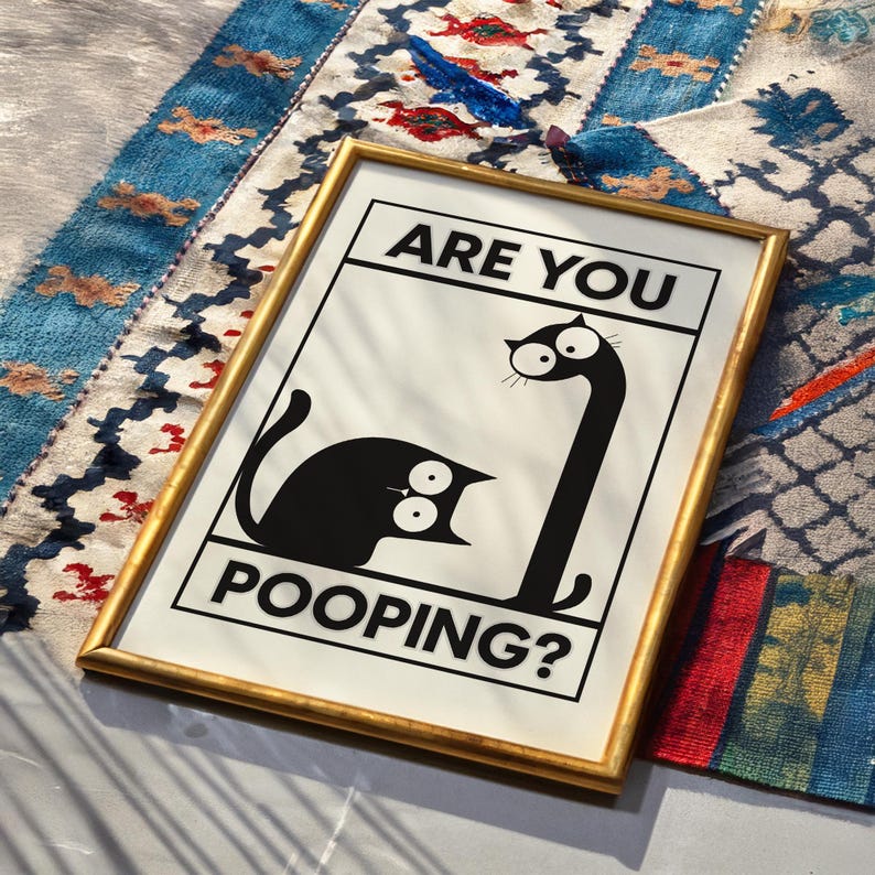 Bathroom Poster 'are You Pooping?' – Funny Decor for Your Toilet - Etsy