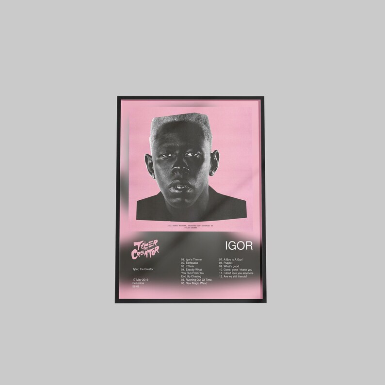 Tyler, the Creator IGOR Poster | Minimalist Art Print | Hip Hop Album ...