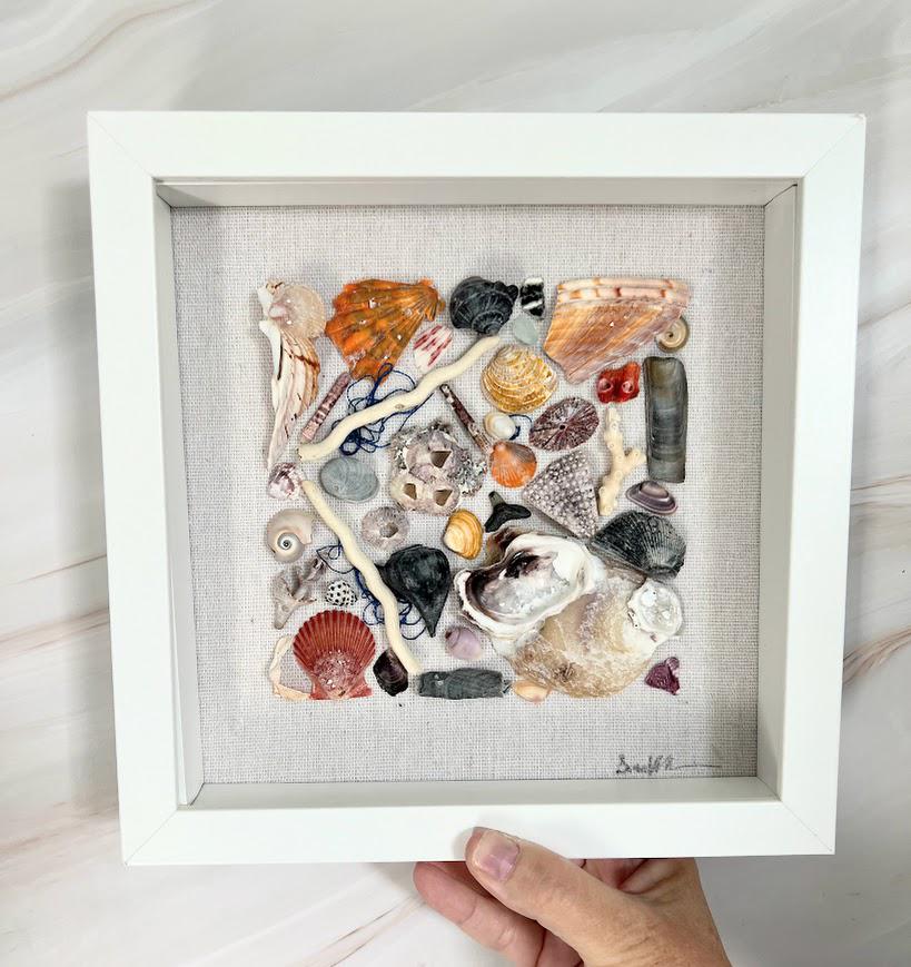 Seashell Wall or Shelf Art, Unique, Colorful, Modern, Florida Beach ...