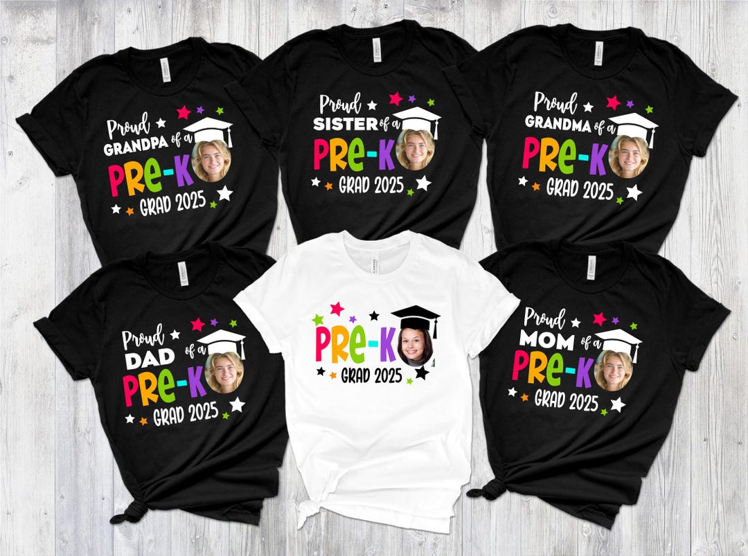 Personalized Pre-k Family Matching Graduation Shirts, Kindergarten 2025 ...