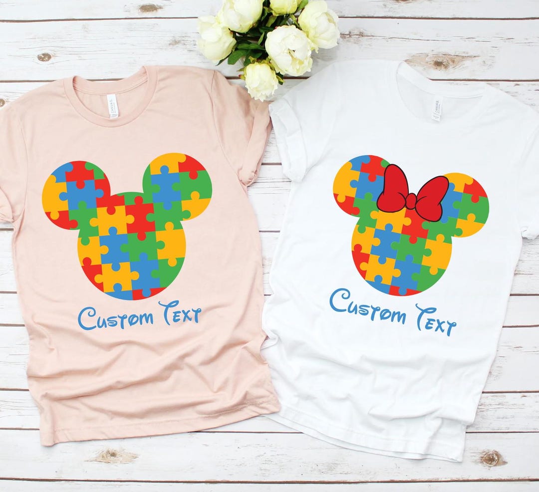 Custom Disney Autism Shirts, Disney Puzzle Piece Design, Disney ...