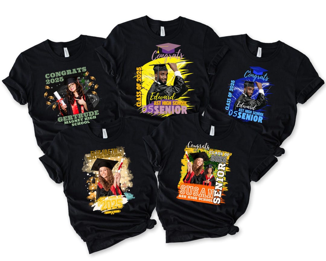 Custom Graduation Shirts 2025, Custom Graduate Photo T-shirt ...