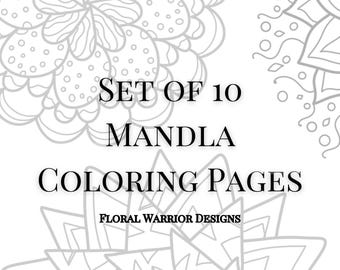 Mandala Art Therapy Stress Relief Coloring Book - Etsy