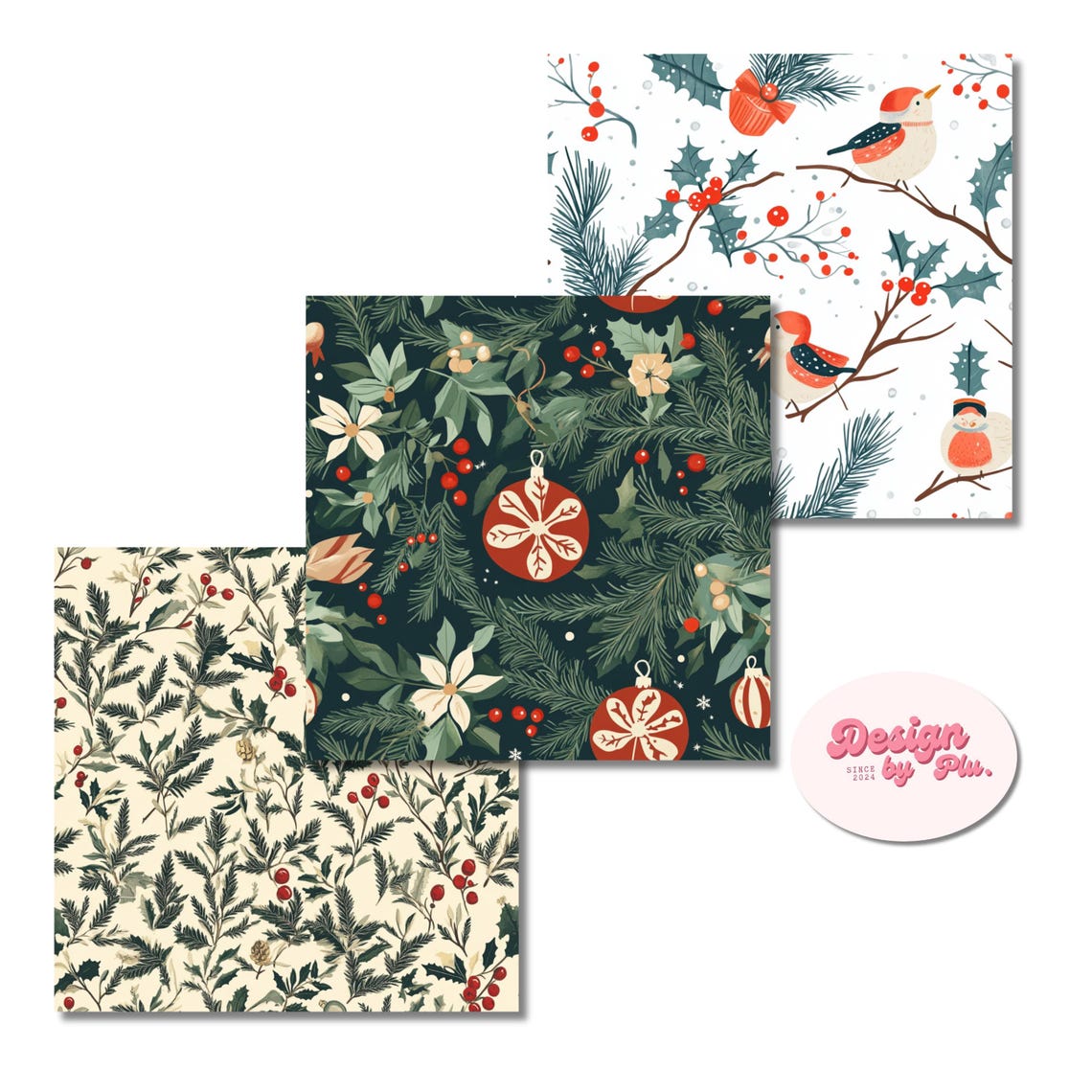 Winter Wonderland Digital Paper Pack – Seamless Christmas Patterns (10 ...