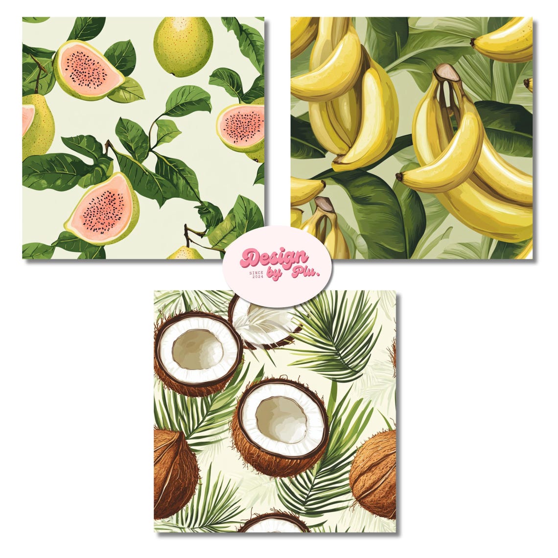 Tropical Fruits - Digital Paper Pack - 10 JPEG. - Instant Download ...