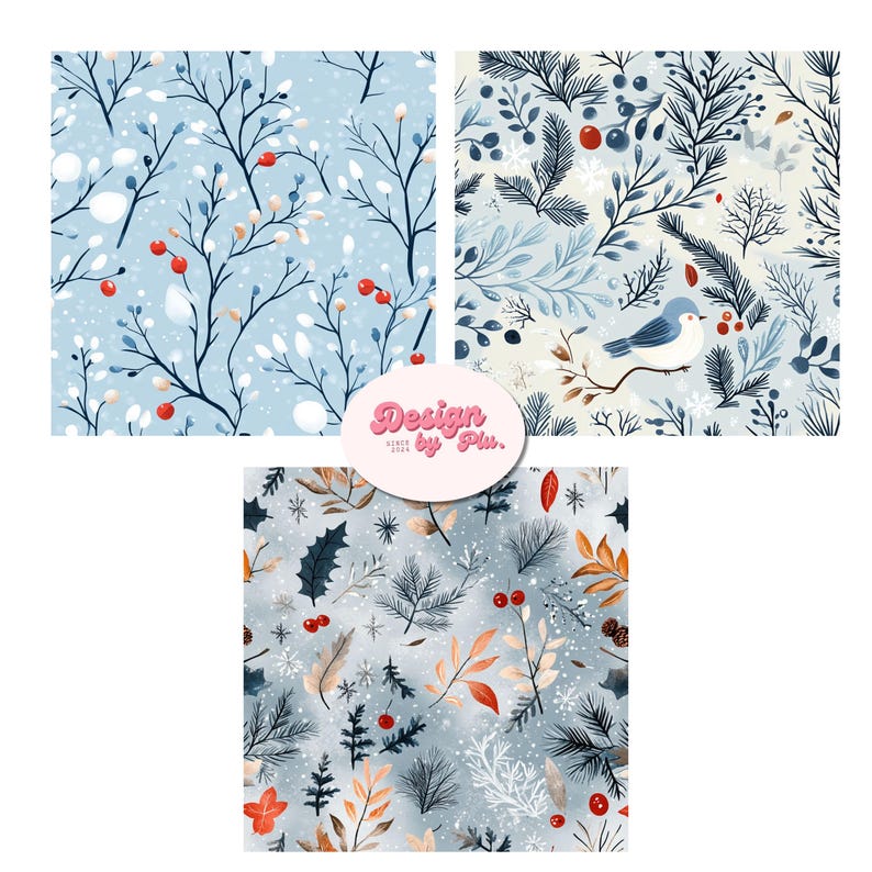 Cozy Winter Themes - Digital Paper Pack - 10 JPEG. - Instant Download ...