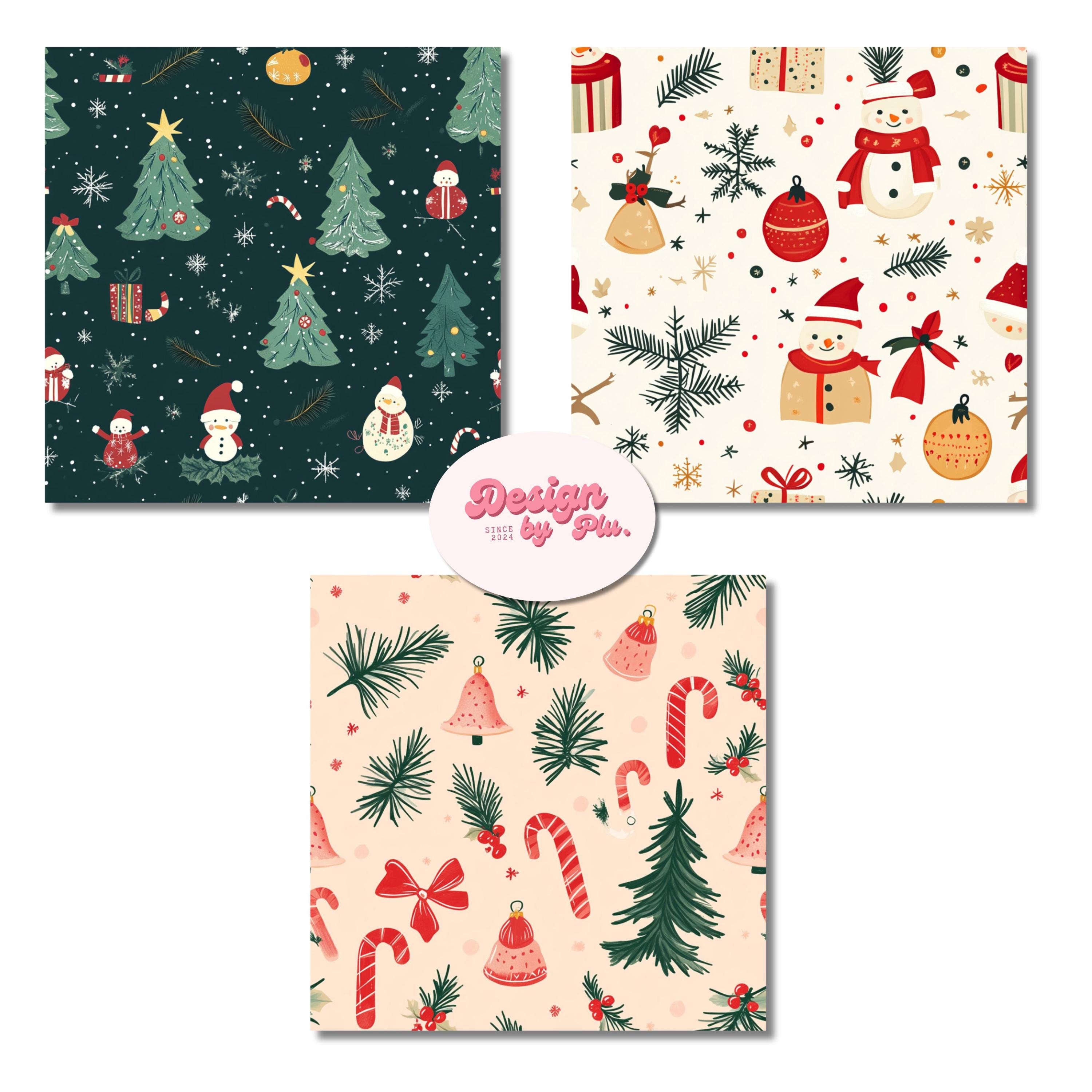 Winter Wonderland Digital Paper Pack – Seamless Christmas Patterns (10 ...