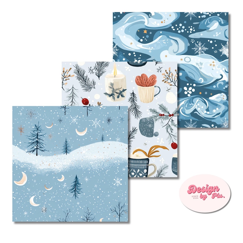 Cozy Winter Themes - Digital Paper Pack - 10 JPEG. - Instant Download ...