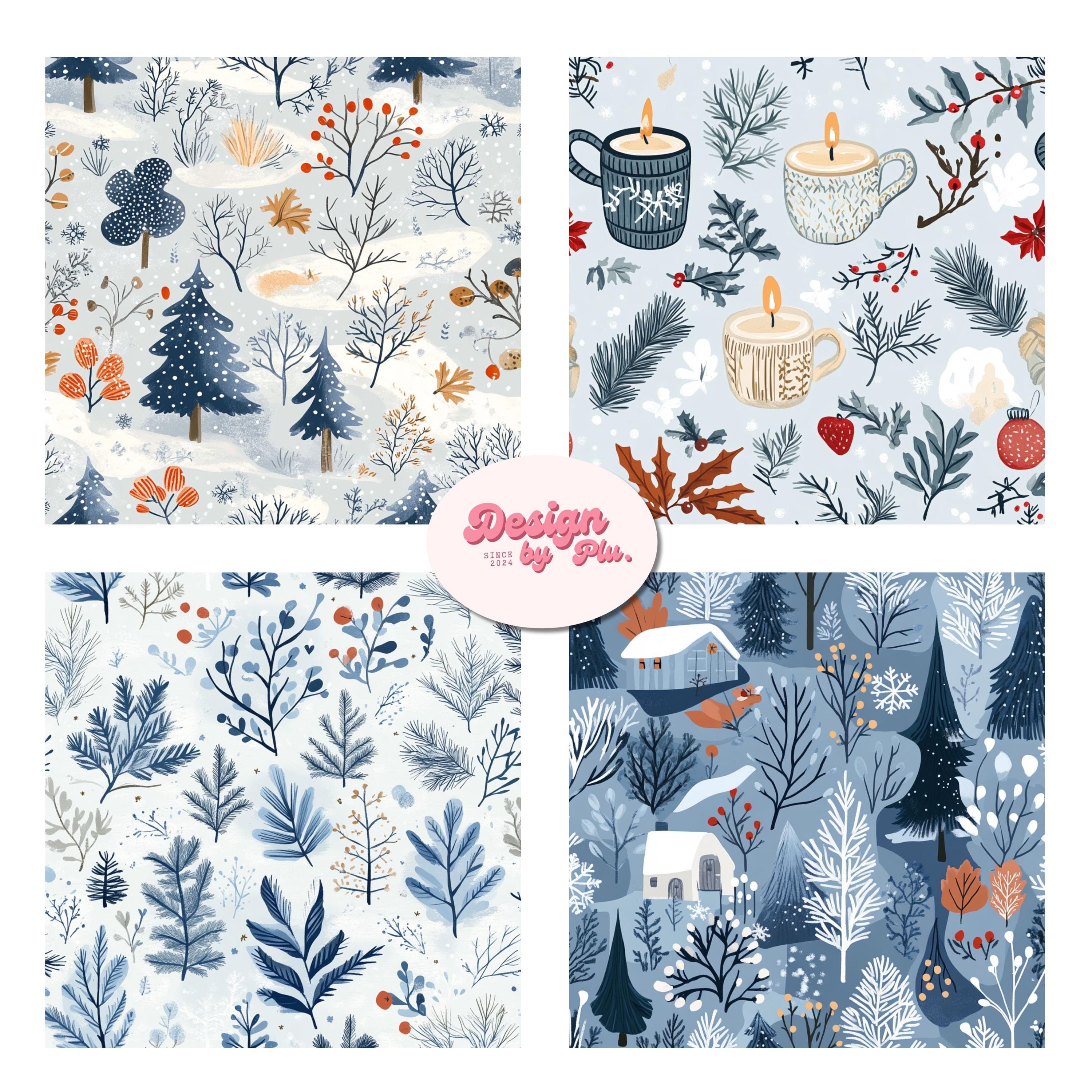 Cozy Winter Themes Digital Paper Pack 10 JPEG. Instant Download 300dpi ...
