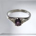 Sterling Silver Expandable Purple Stone Ring - Size 4+ - Etsy