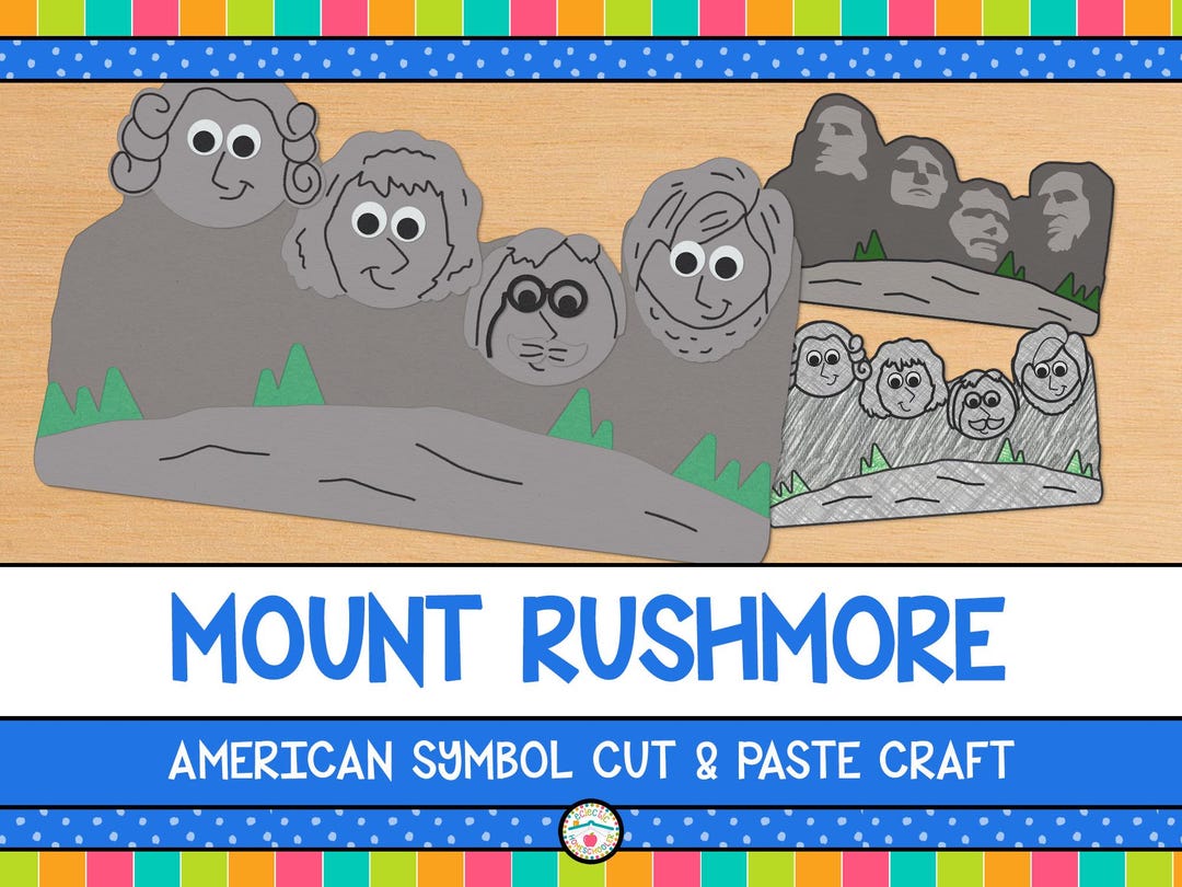 Mount Rushmore Craft | Mount Rushmore Cut & Paste Craft | American ...