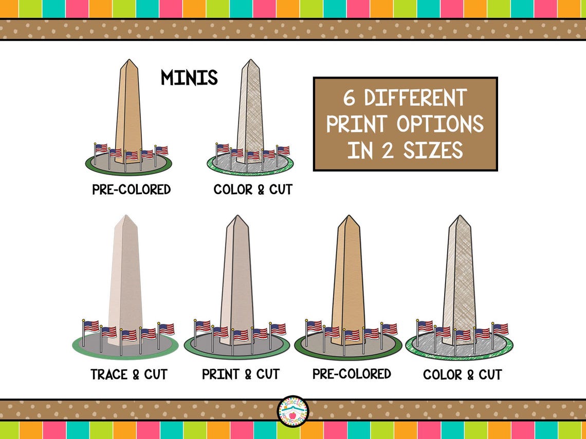 Washington Monument Craft | Patriotic Cut & Paste Craft | American ...