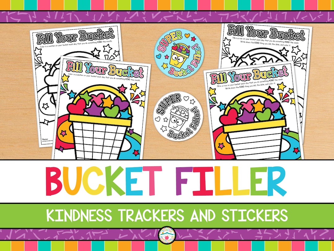 Bucket Filler Chart for Kindness Calendar | Week or Month of Kindness ...