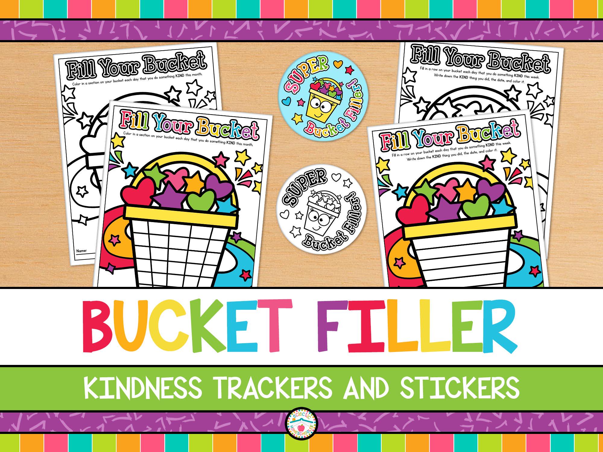 Bucket Filler Chart for Kindness Calendar | Week or Month of Kindness ...