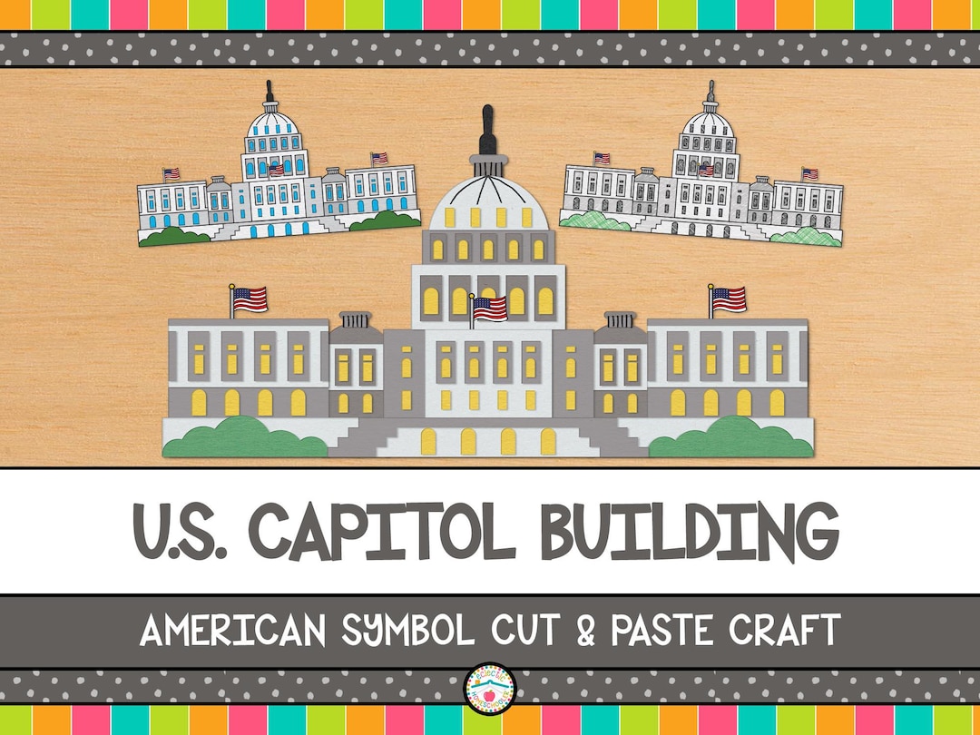 U.S. Capitol Building Craft | Cut and Paste Patriotic Craft | U.S ...