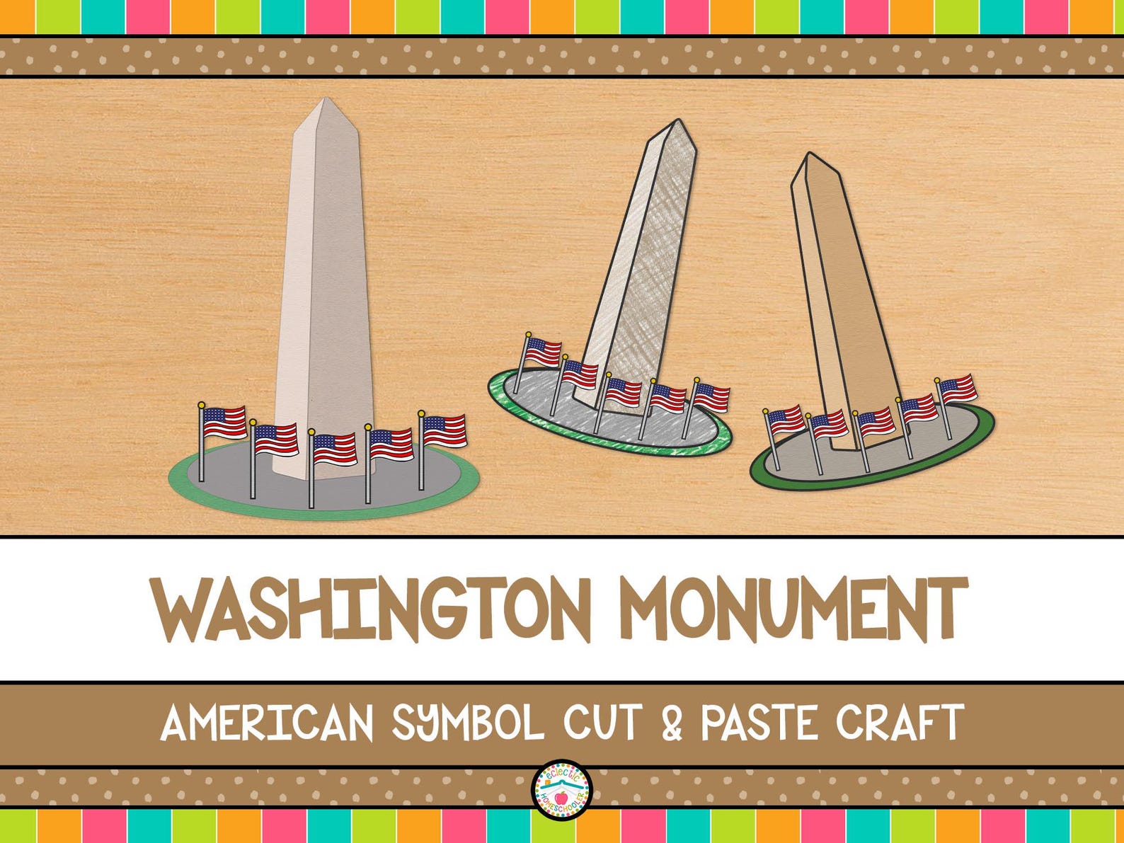Washington Monument Craft | Patriotic Cut & Paste Craft | American ...