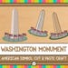 Washington Monument Craft | Patriotic Cut & Paste Craft | American ...
