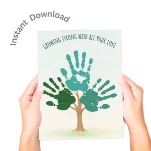 Father’s Day Handprint Tree | Handprint Art Gift From Kids | Craft for ...