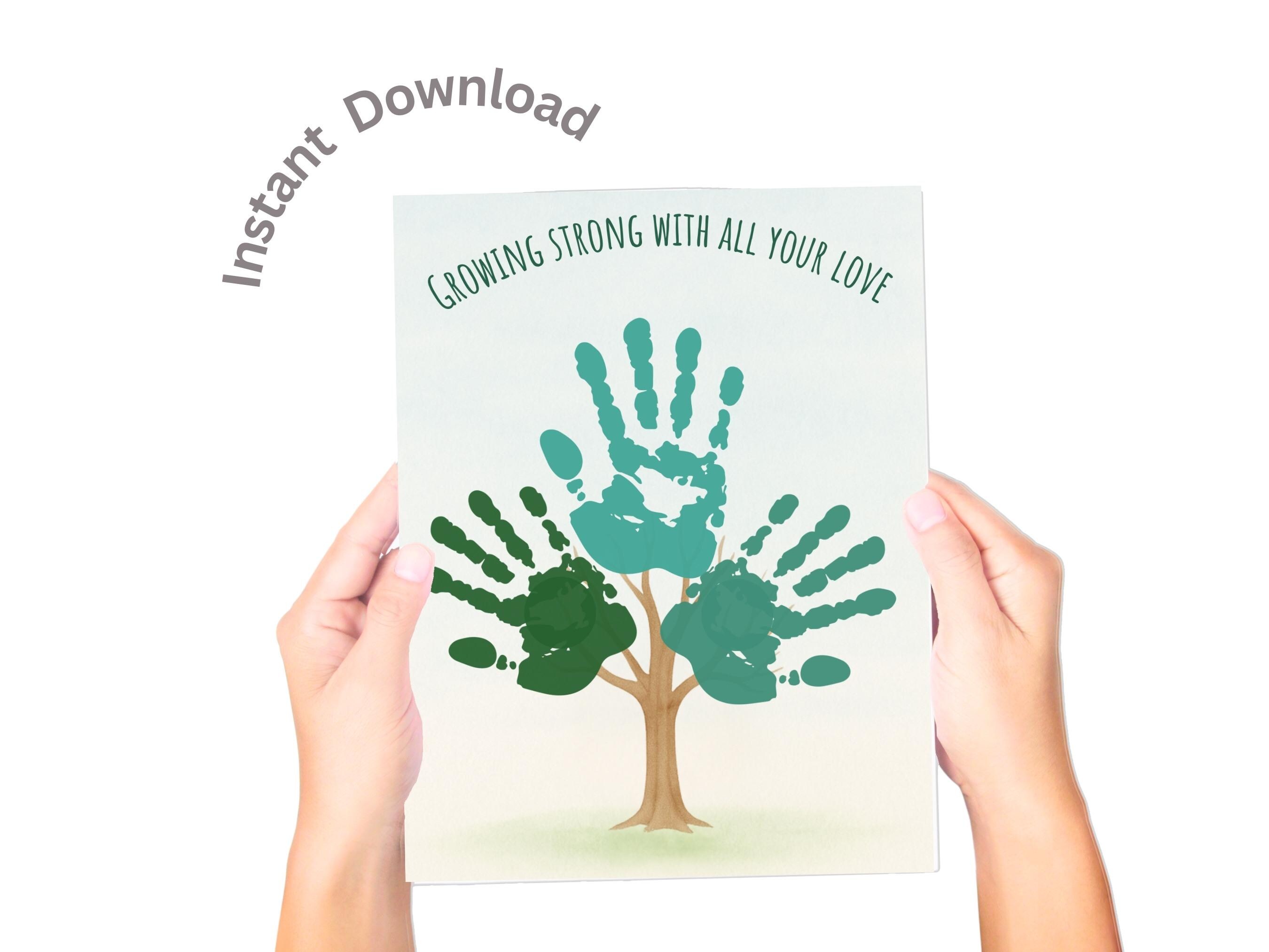 Father’s Day Handprint Tree | Handprint Art Gift From Kids | Craft for ...