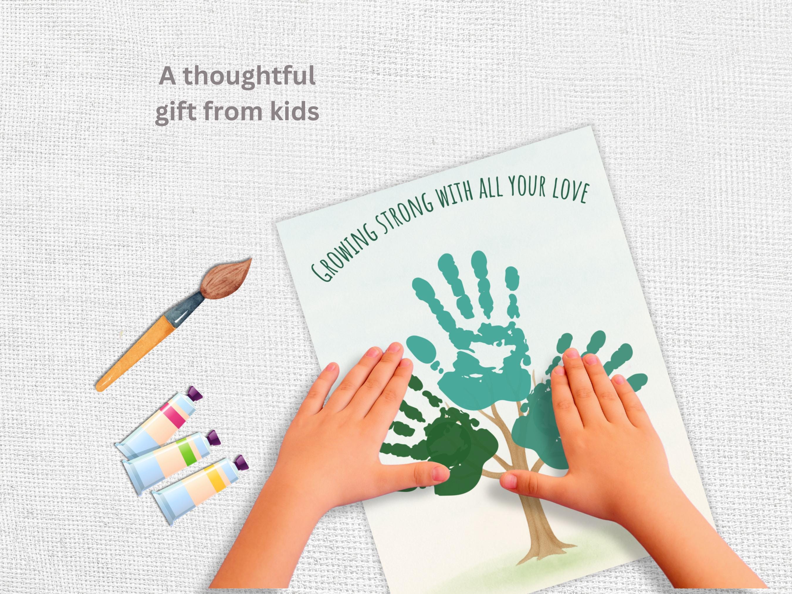 Father’s Day Handprint Tree | Handprint Art Gift From Kids | Craft for ...