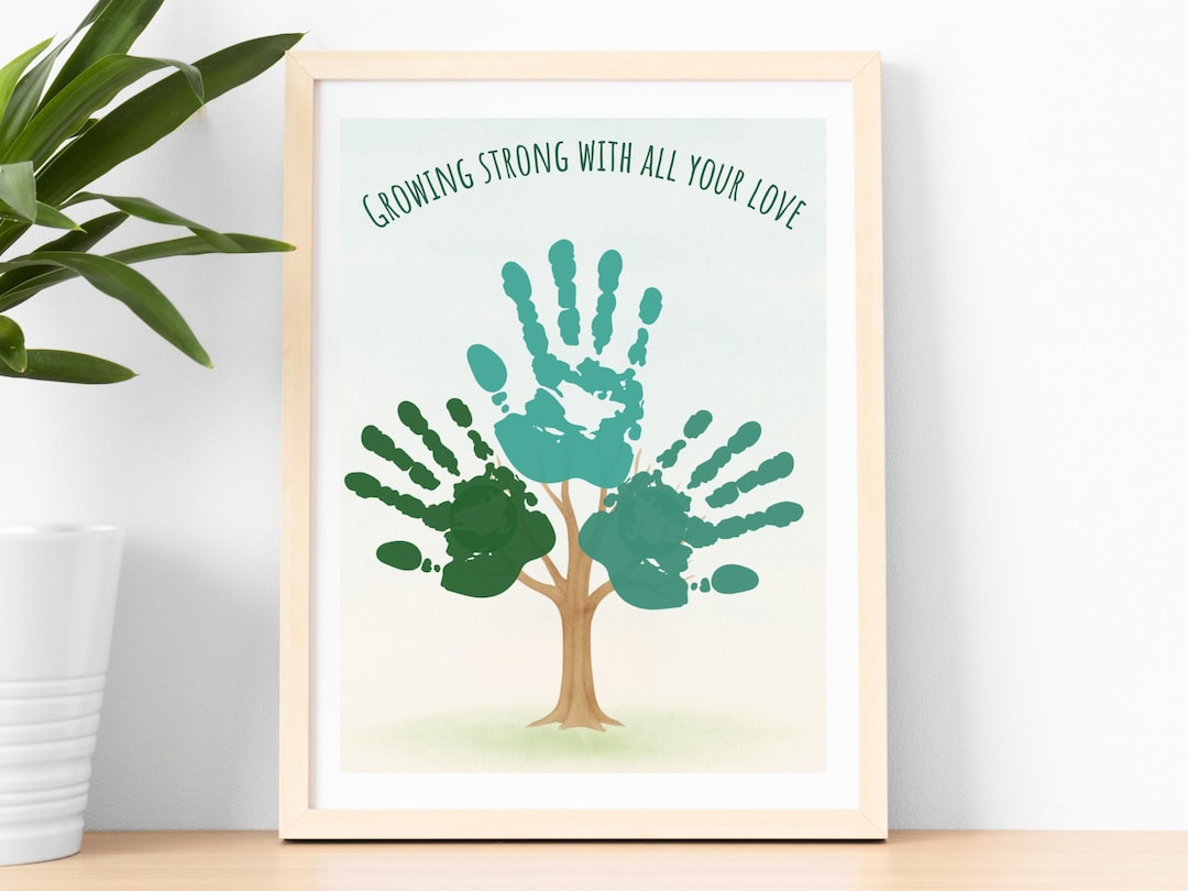 Father’s Day Handprint Tree | Handprint Art Gift From Kids | Craft for ...