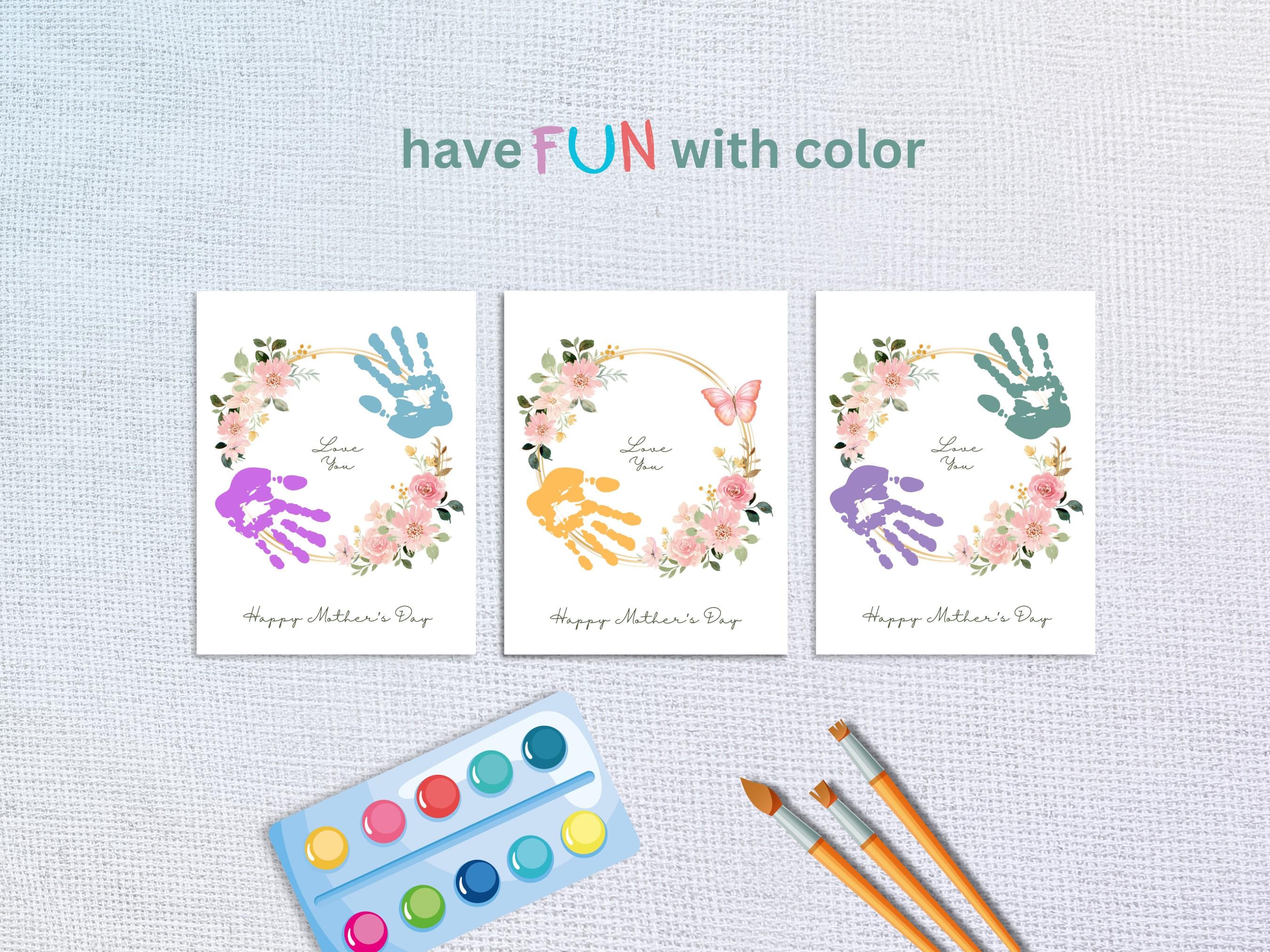 Mother's Day Handprint Art for Grandma Flower Handprint Craft for ...