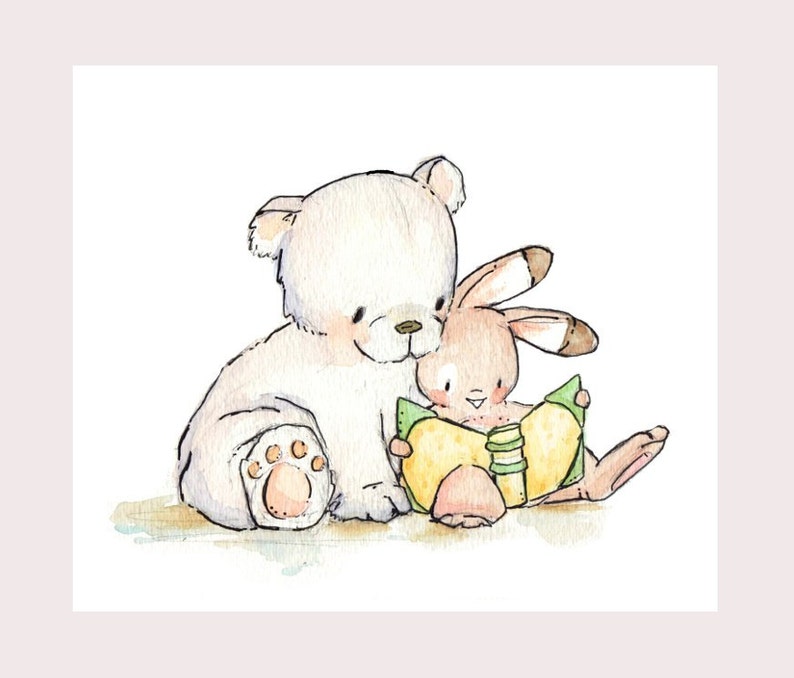 Read With Me. PRINT 8X10. Children Art Nursery Decor - Etsy