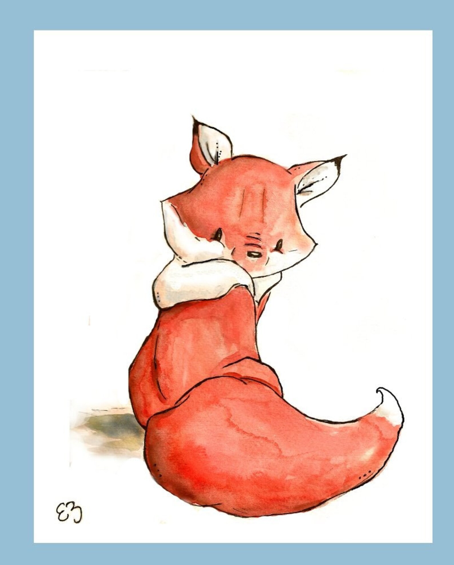 Curious Fox. PRINT. Nursery Art Wall Decor - Etsy