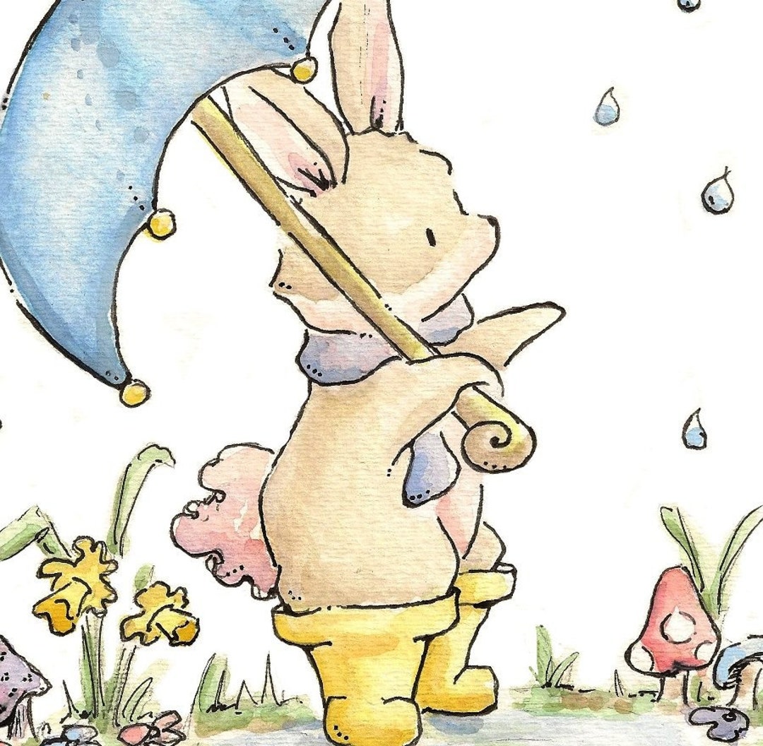 April Showers. PRINT. 8X10. Nusery Art Wall Decor - Etsy
