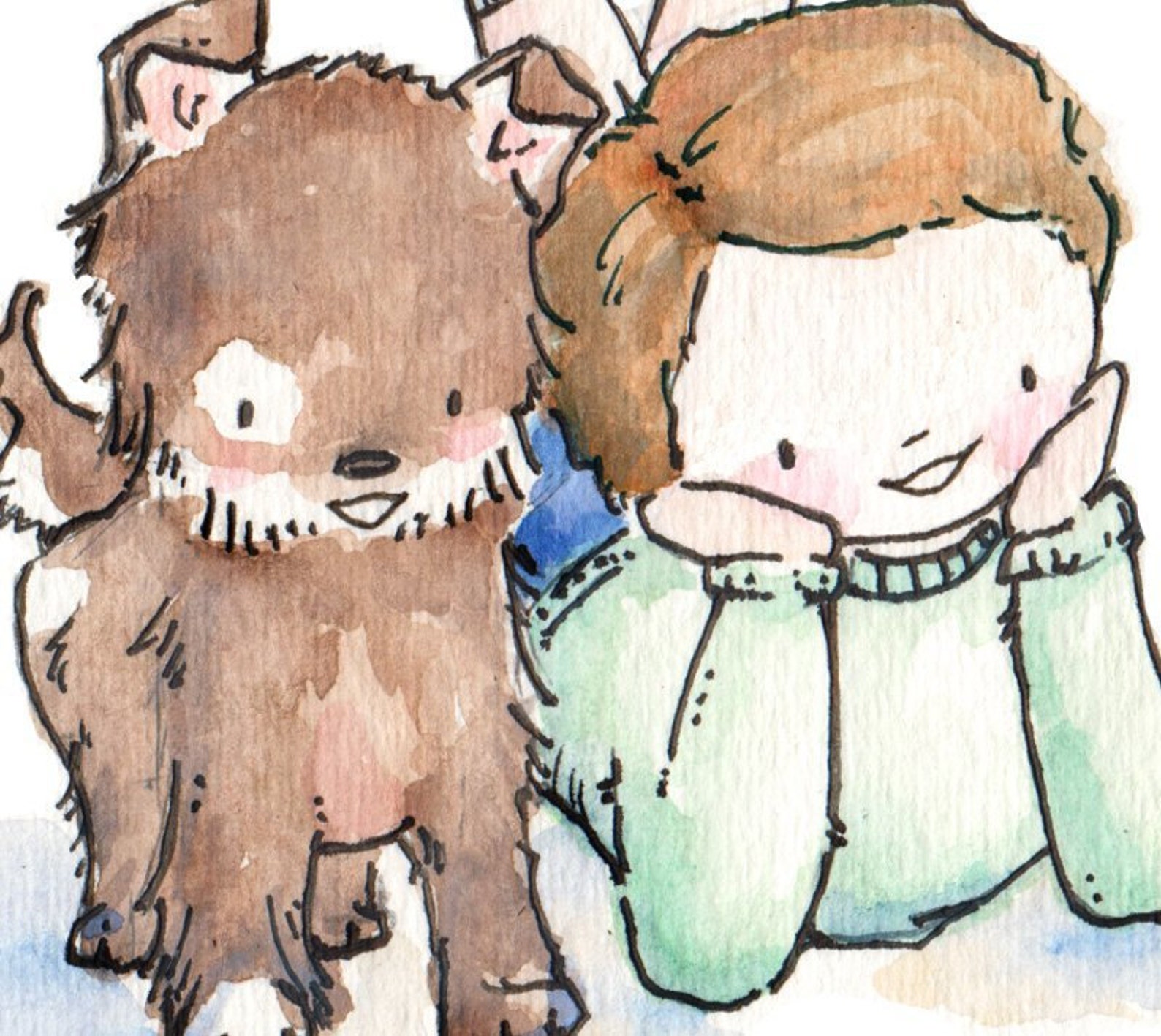 Children Art Print. Pals Forever. PRINT 8X10. Nursery Art Home Decor - Etsy