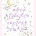 Children Art. Handpainted-moon and Stars ALPHABET. Print 8X10. Nursery ...