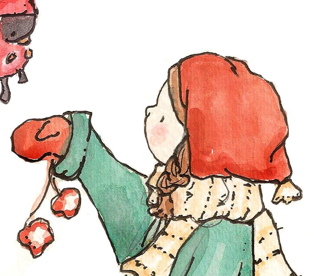 CHRISTMAS PRINT. Red, Green, and Snow. 8X10. Nursery Art Home Decor - Etsy