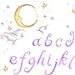 Children Art. Handpainted-moon and Stars ALPHABET. Print 8X10. - Etsy