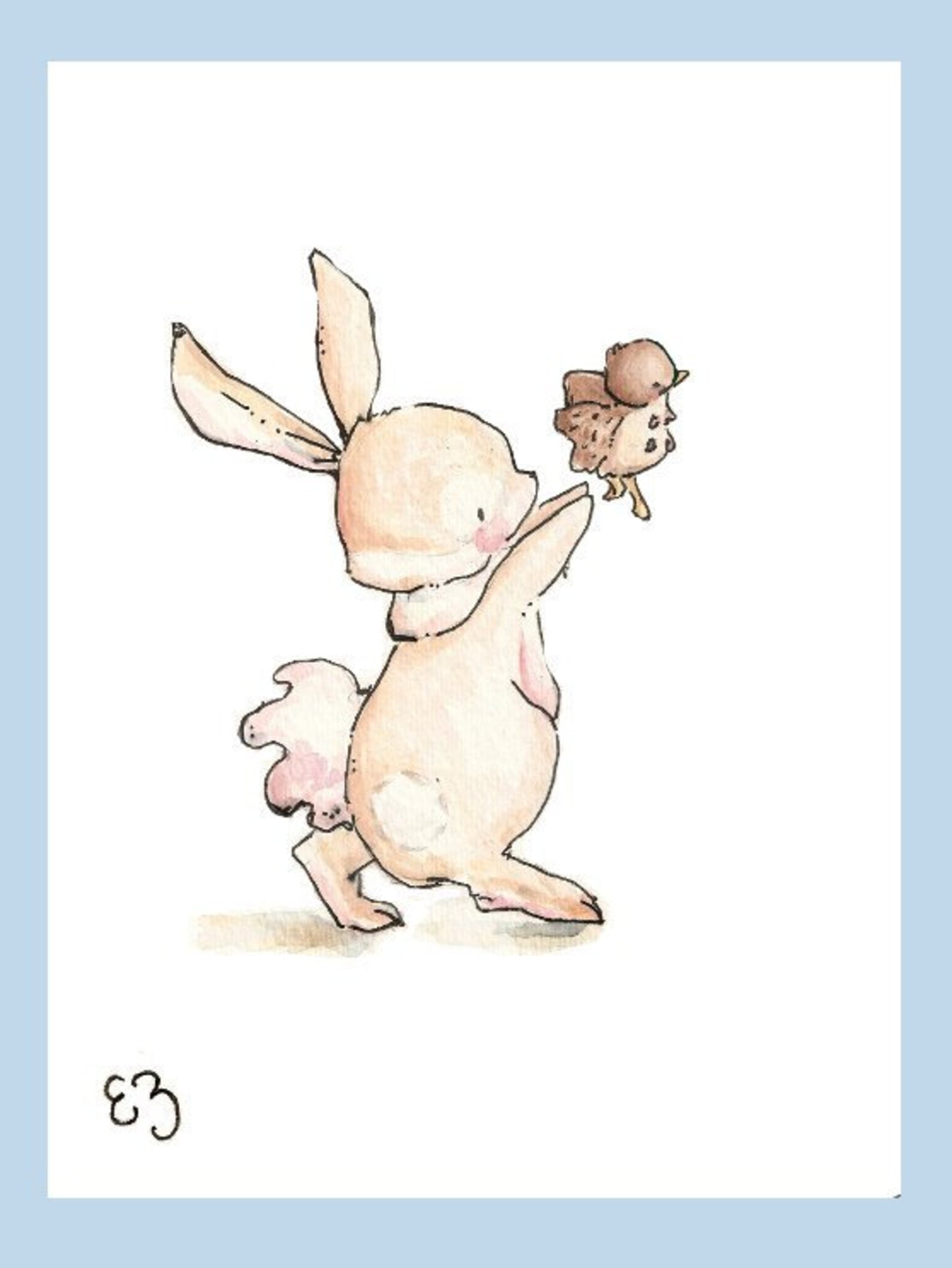 Children Art. Bunny Says Goodbye. Print 8X10. Nursery Art Wall Decor - Etsy