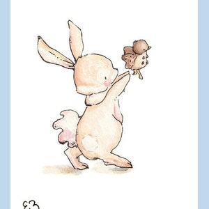Children Art. Bunny Says Goodbye. Print 8X10. Nursery Art Wall Decor - Etsy
