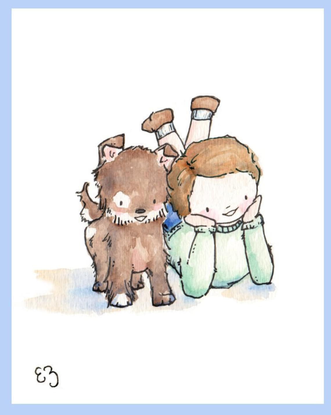 Children Art Print. Pals Forever. PRINT 8X10. Nursery Art Home Decor - Etsy