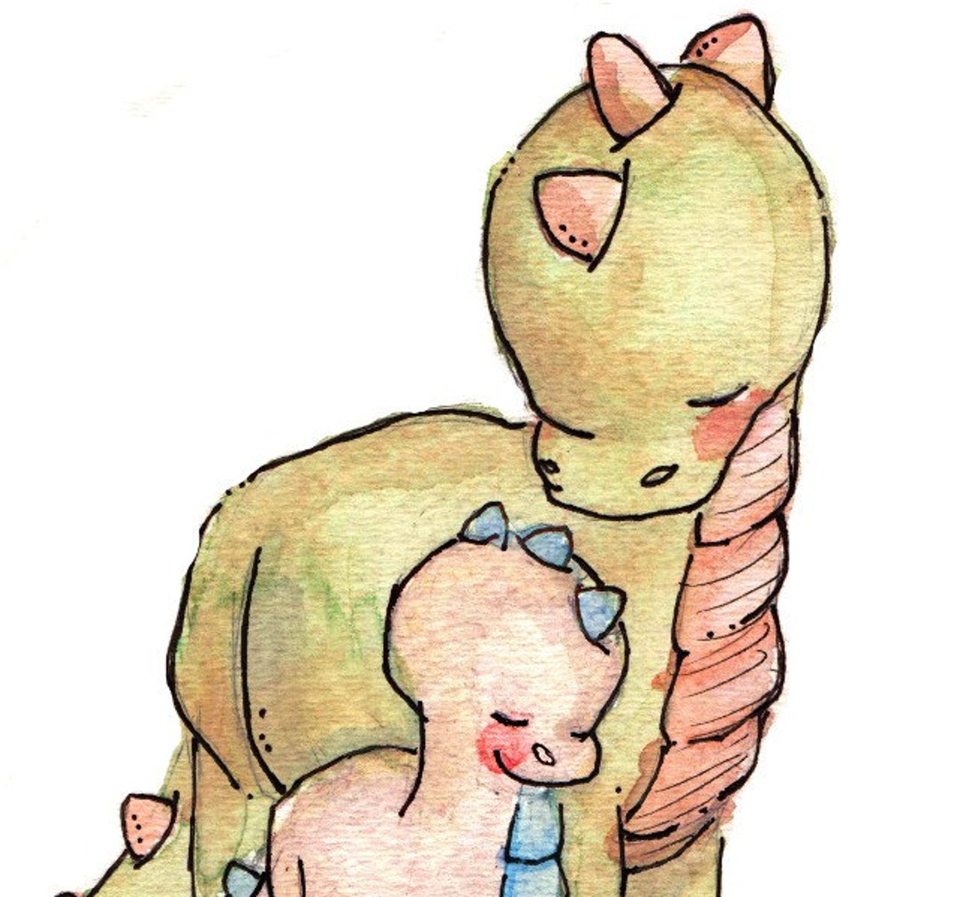 Children Art Print. My BABY DINO. 8X10 Print. Nursery Art Wall Decor - Etsy
