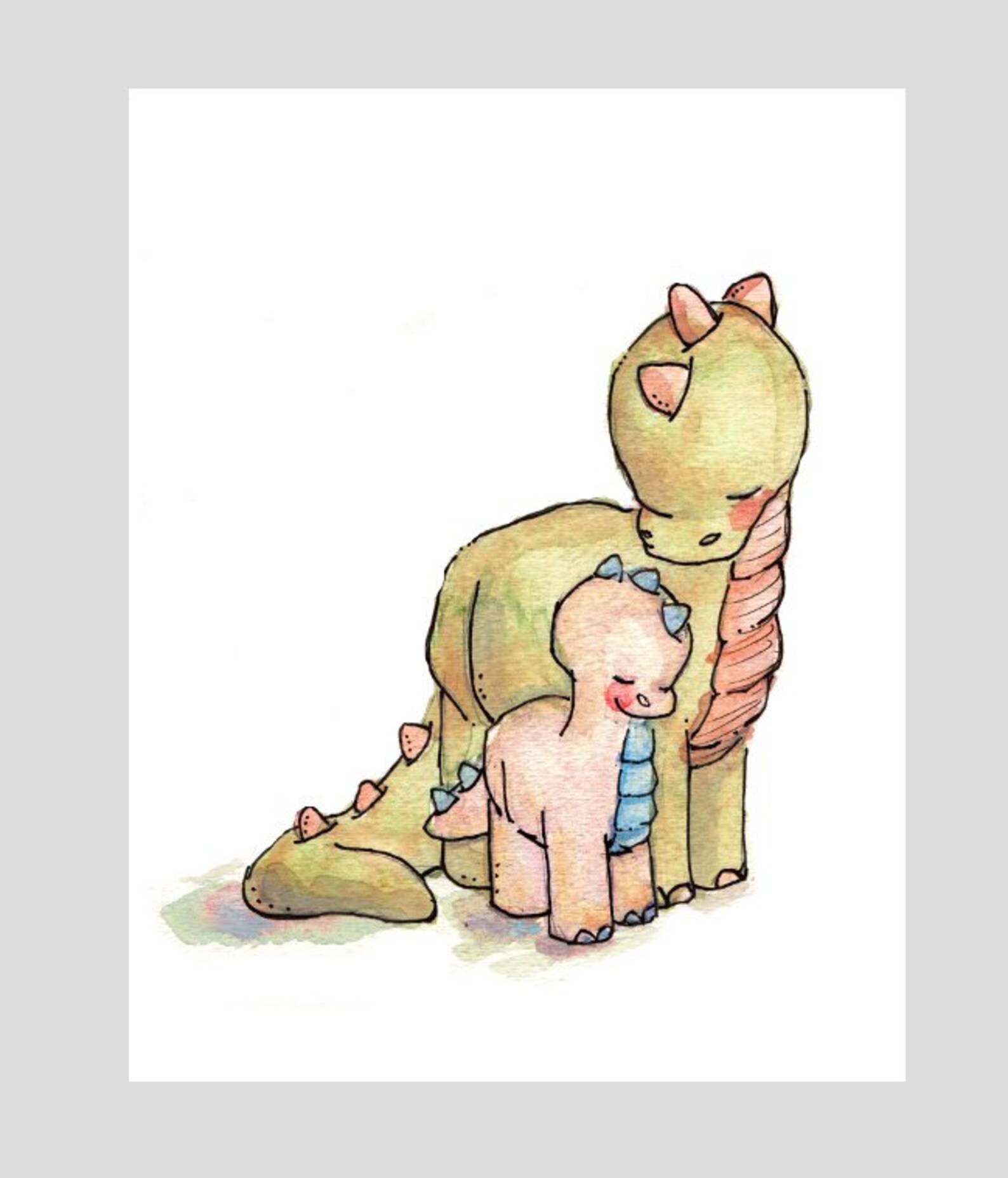 Children Art Print. My BABY DINO. 8X10 Print. Nursery Art Wall Decor - Etsy