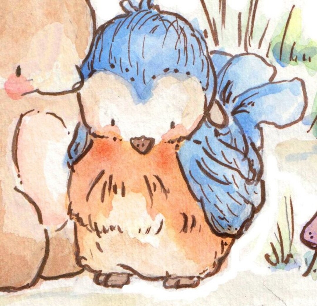 Children Art Print. Mouse and His Bird. PRINT 8x10.nursery Art Home ...