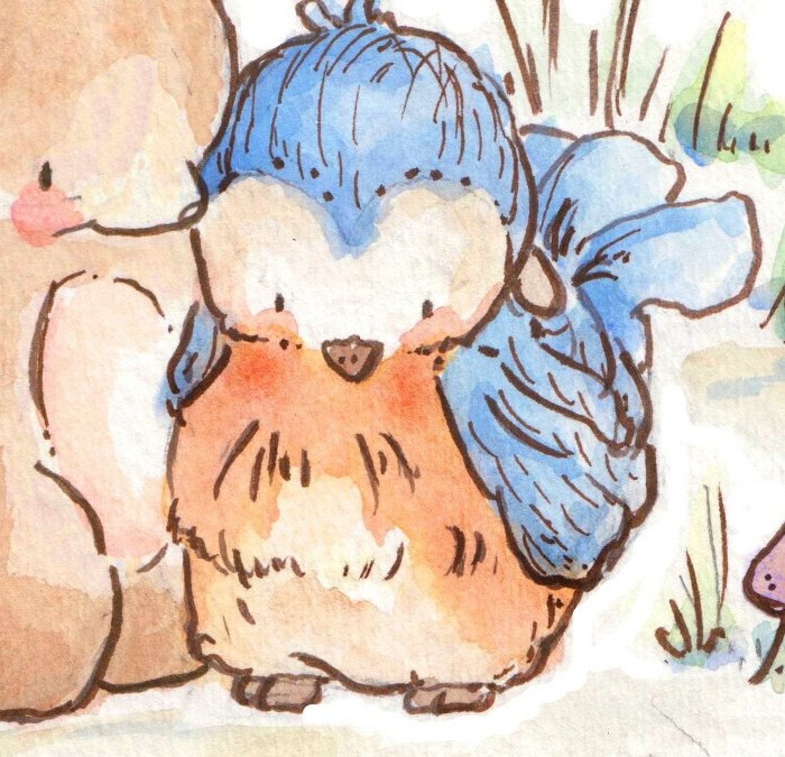 Children Art Print. Mouse and His Bird. PRINT 8x10.nursery Art Home ...