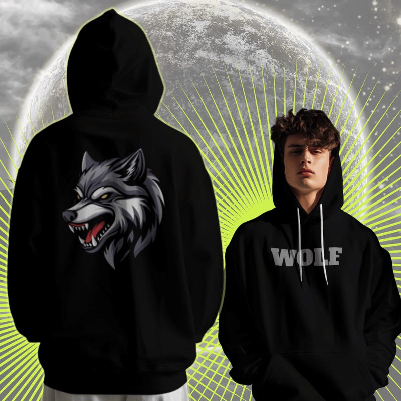 Galaxy Wolf Hoodie - Etsy