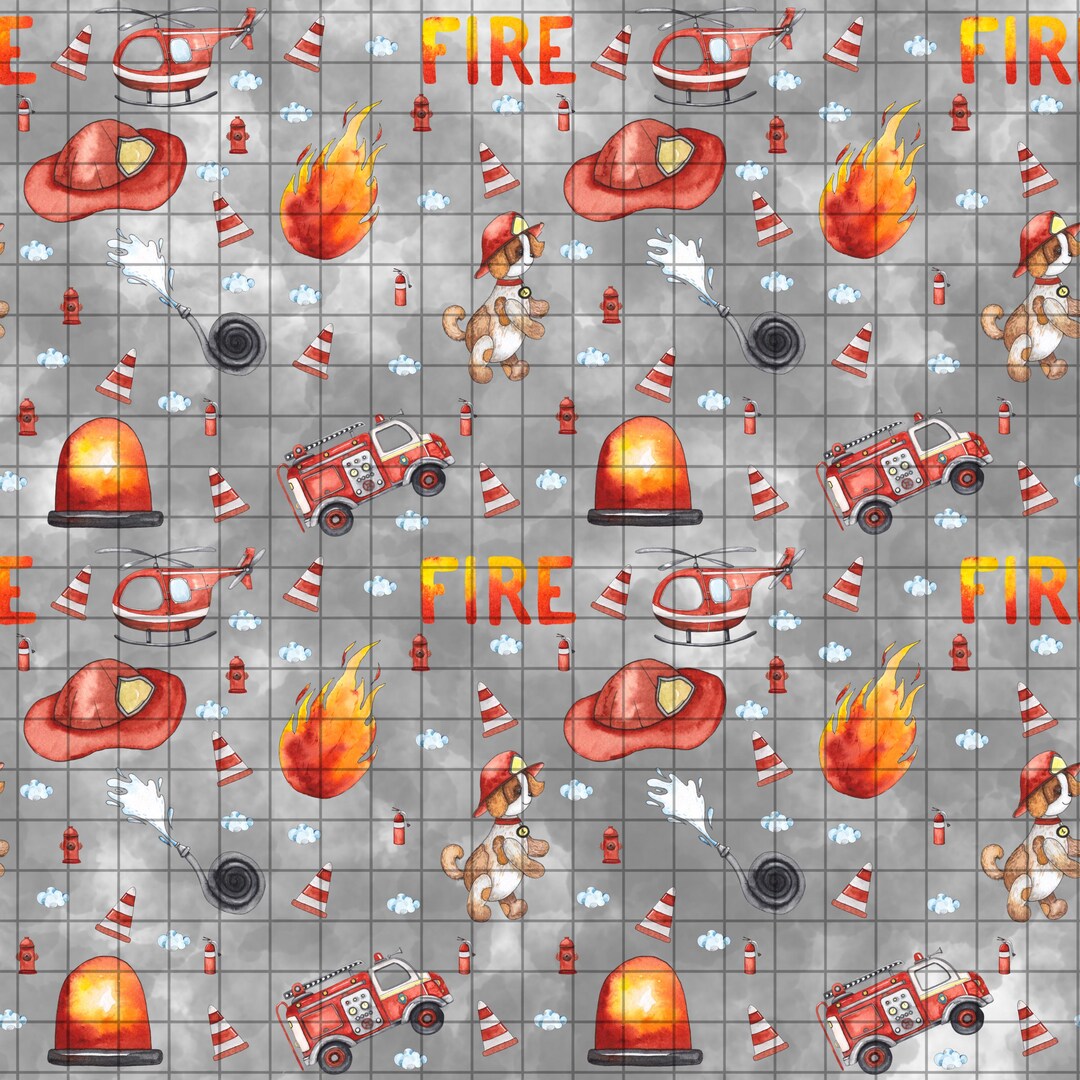 Firefighter Seamless - Etsy